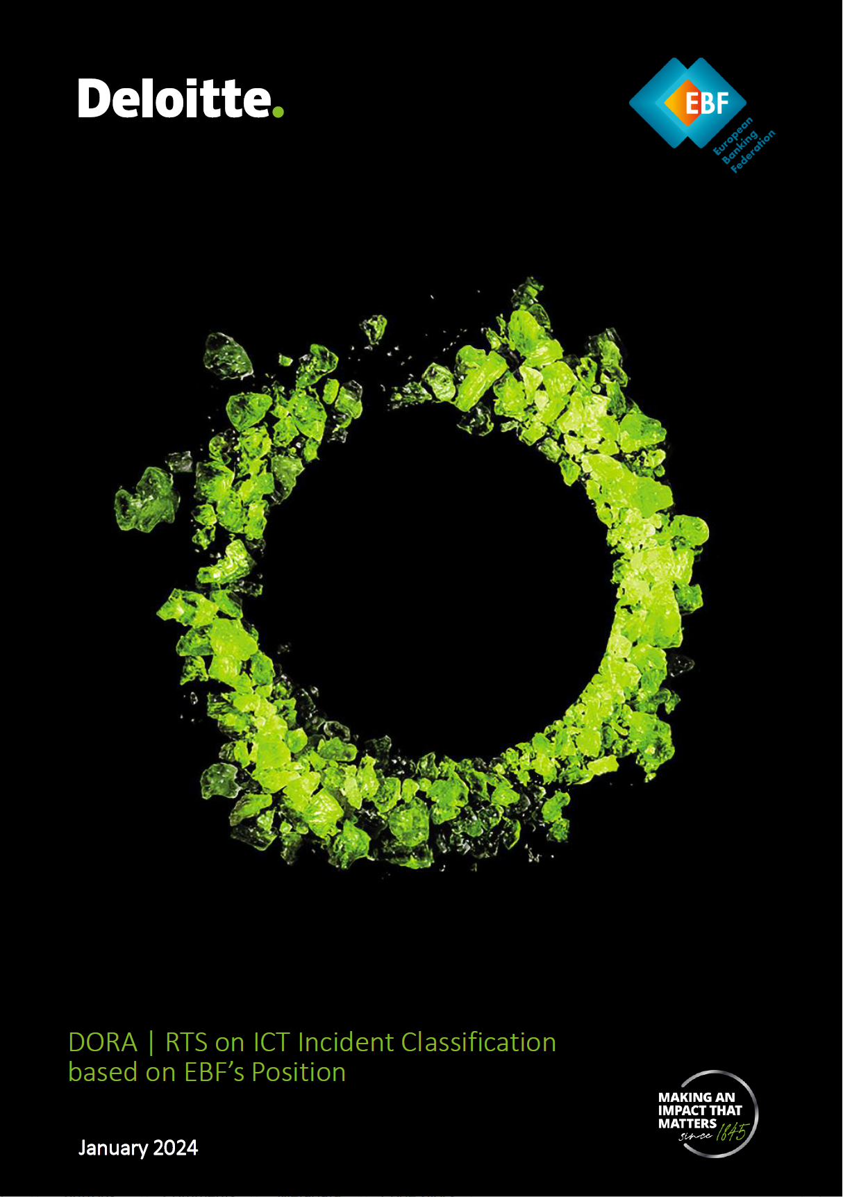 DORA | RTS on ICT Incident Classification based on EBF’s Position EBF - EBF